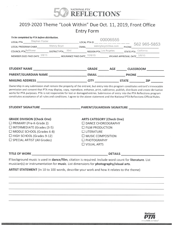 Everything You Need To Know About The 2019-2020 Reflections Art Program ...