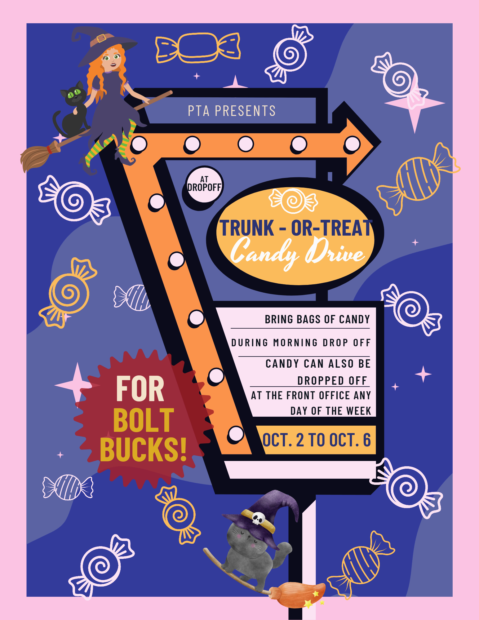 Trunk or treat candy drive from 10/2-10/6 | Stephen Foster Elementary PTA