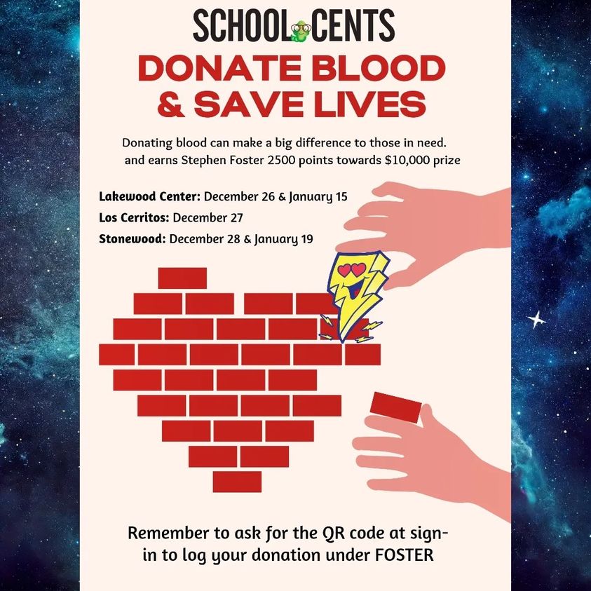 School Cents Blood Drives | Stephen Foster Elementary PTA