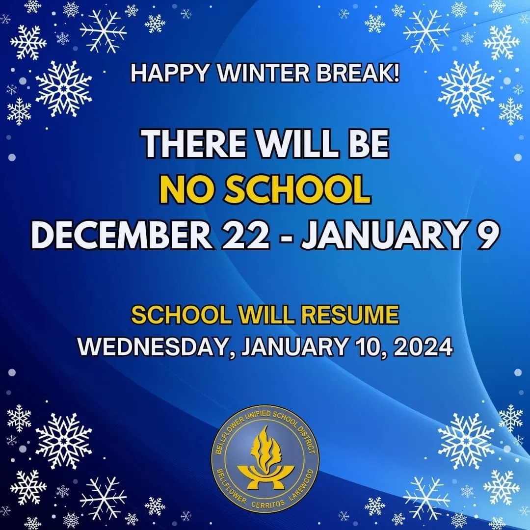 Winter Break Dec 22 – Jan 9, 2024 | Stephen Foster Elementary PTA