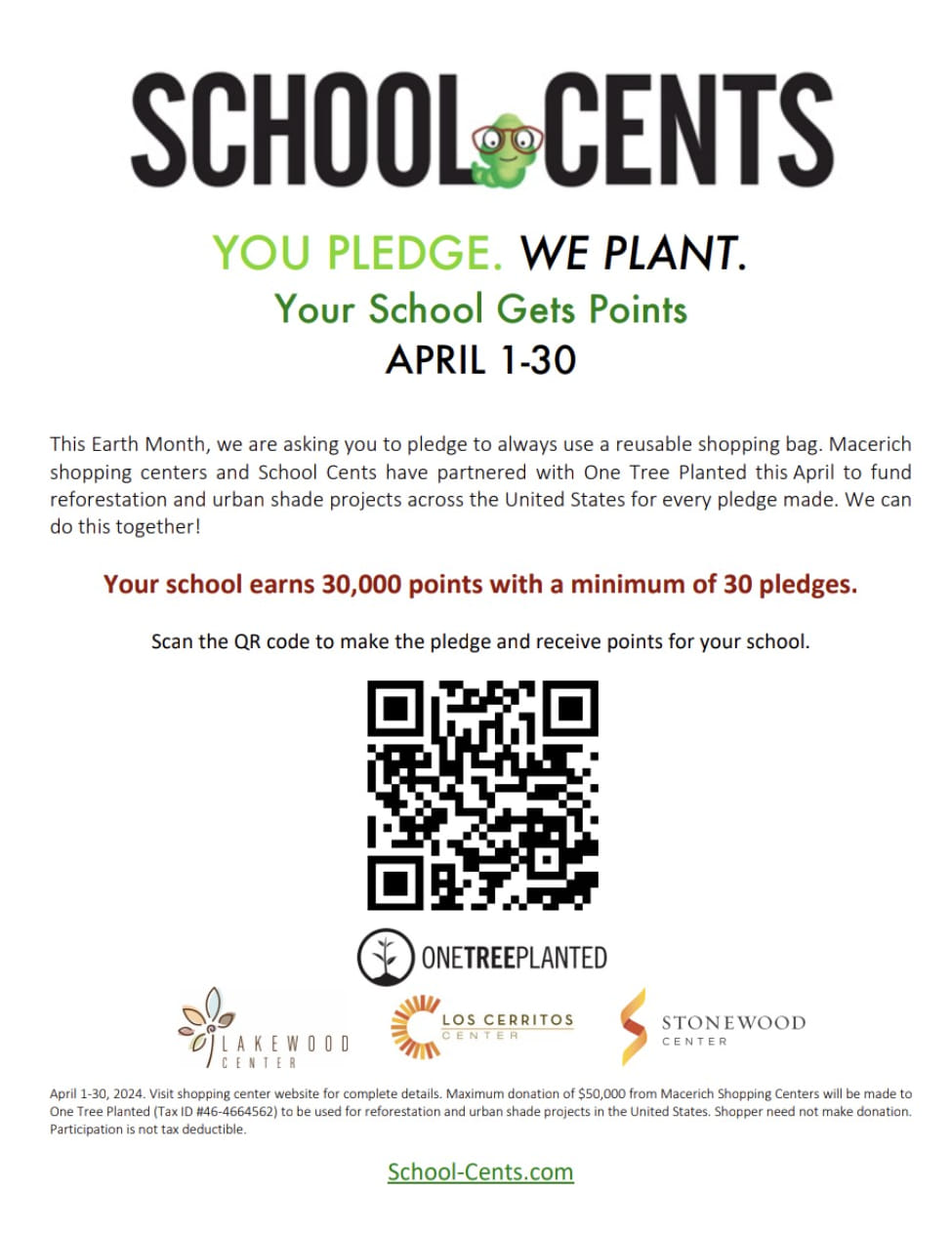 School Cents Pledge for Bonus Points | Stephen Foster Elementary PTA