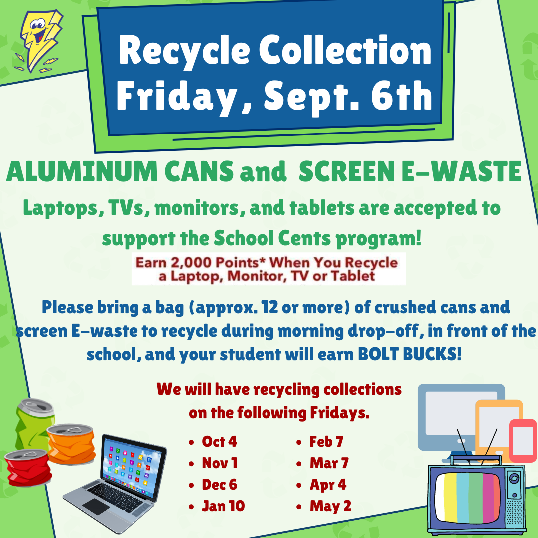 Screen E-waste and aluminum can recycling 9/6 | Stephen Foster ...